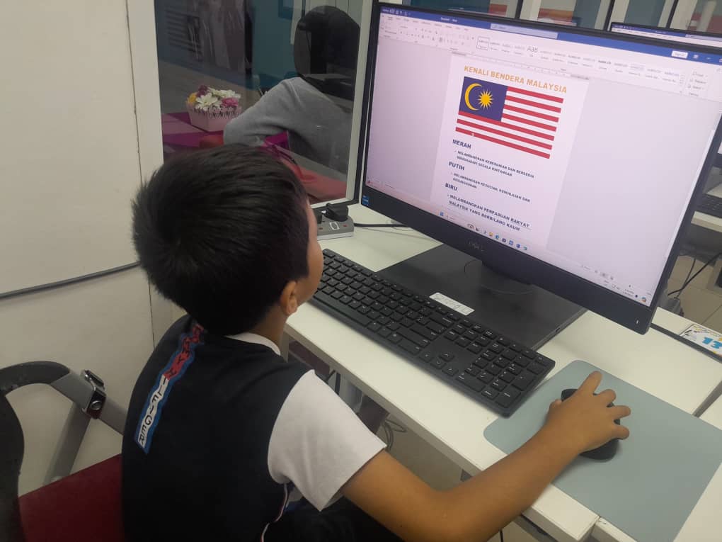 KELAS ICT – MS.WORD (Kenali Bendera Malaysia) – NADI Felda Krau 1